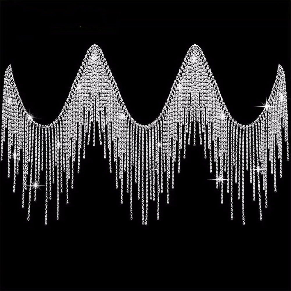 ANANJING Rhinestone Ribbon Brown Fringe Trim by the Yard - Walmart.com