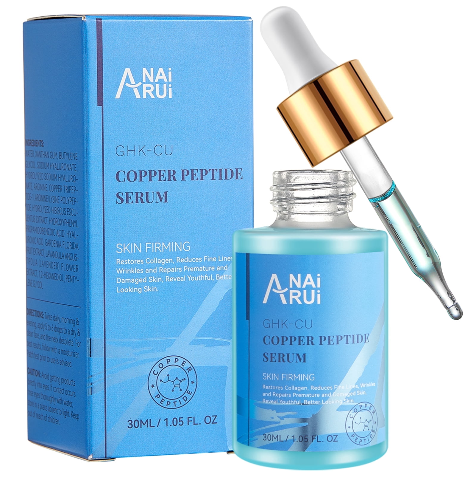 ANAiRUi Copper Peptides Serum for Face -Copper Peptide Face Serum ...