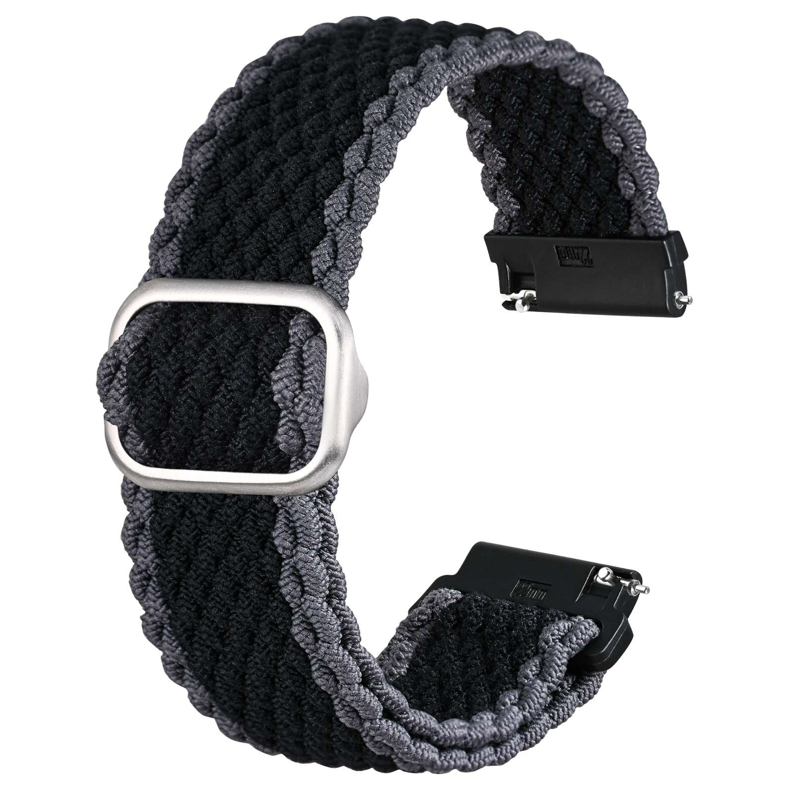 ANBEER 24mm Braided Nylon Solo Loop Watch Band,Stretchy Quick Release ...