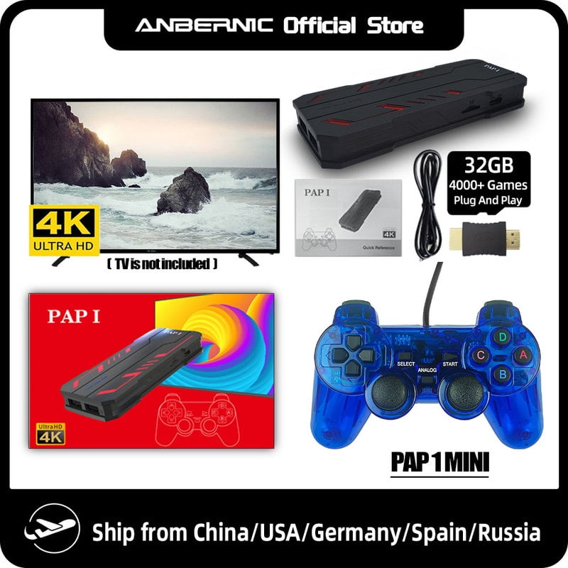 ANBERNIC PAP I Retro Game Console Nostalgia Game Stick 4K HDMI-Output ...