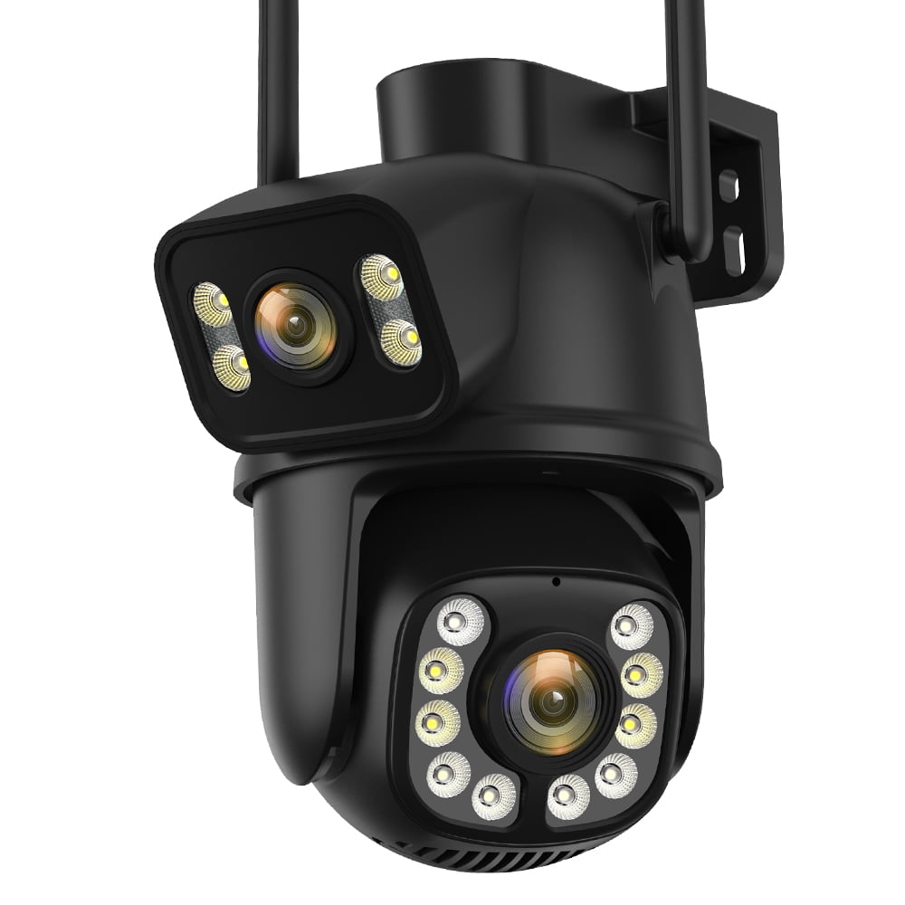 ANBIUX 4K 8MP WIFI Dual PTZ Camera with 4X Digital Zoom Dual Screen ...