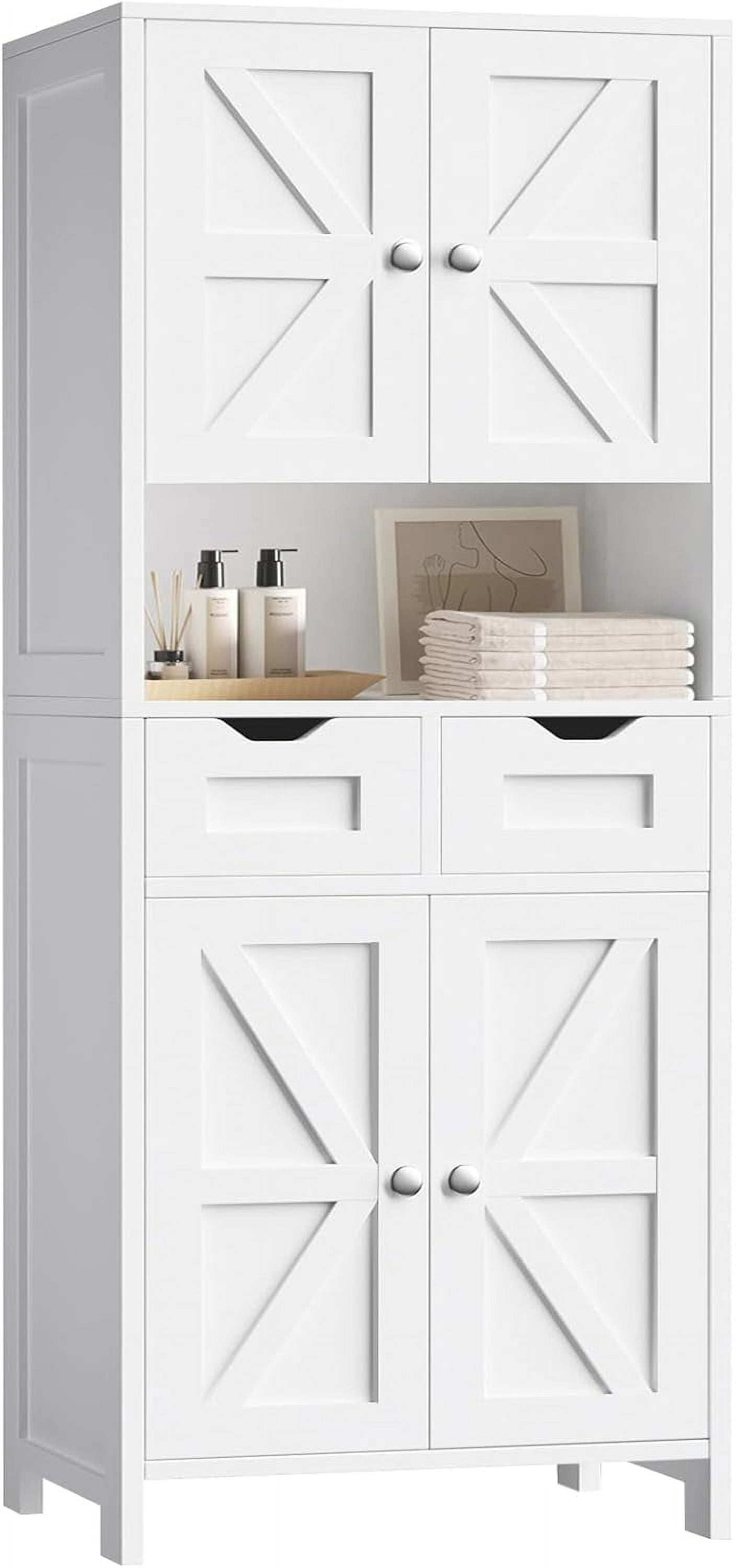 ANBWBROAD 67” Bathroom Storage Cabinet Tall Storage Cabinet with ...