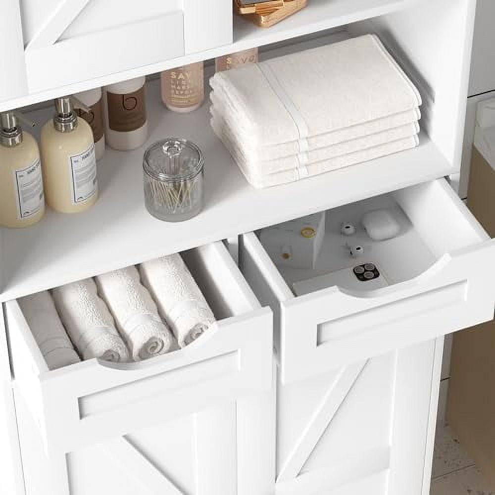 ANBWBROAD 67” Bathroom Storage Cabinet Tall Storage Cabinet with ...