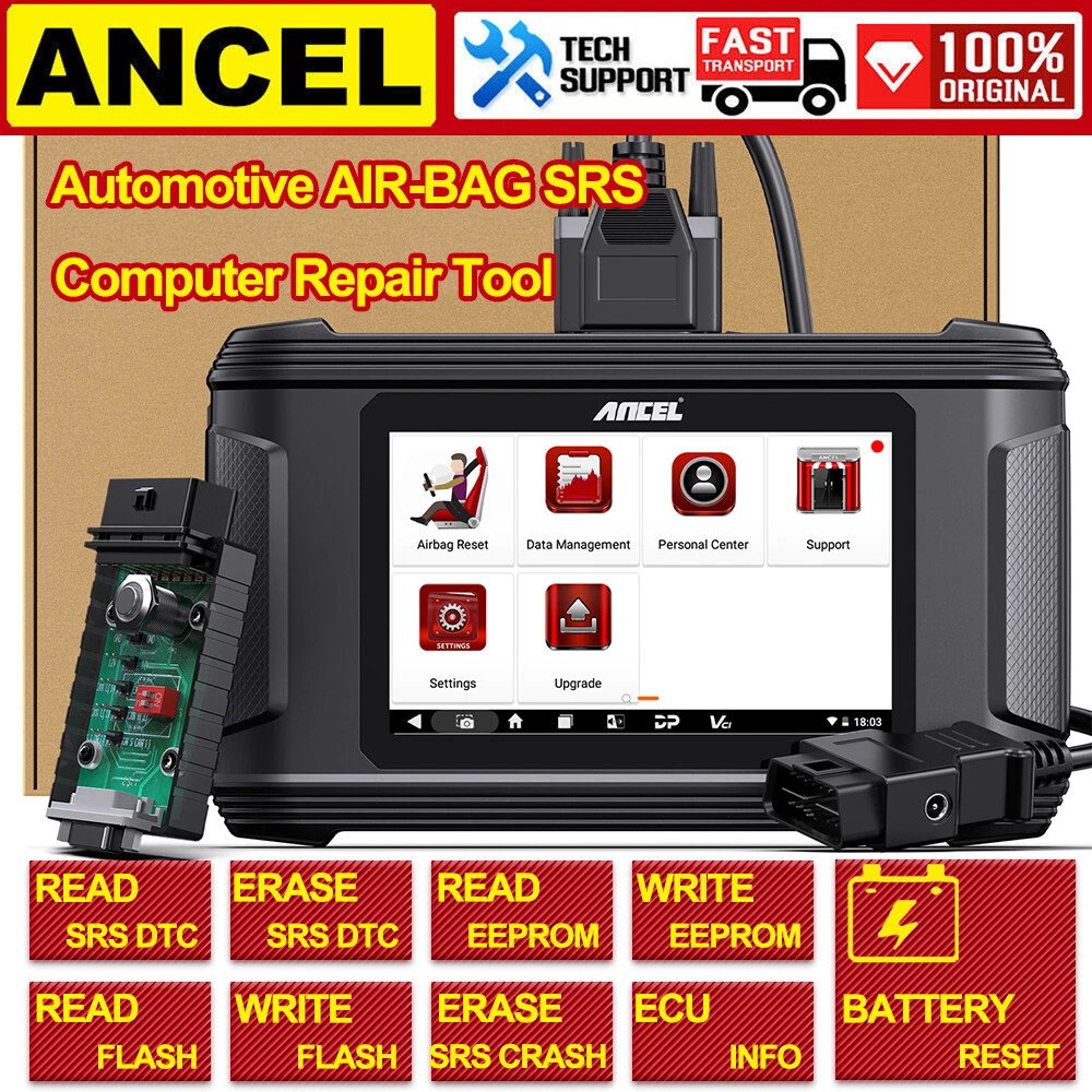 ANCEL AR500 OBD2 Scanner Professional SRS Airbag Reset Service Tool EEPROM/FLASH Service Read ...