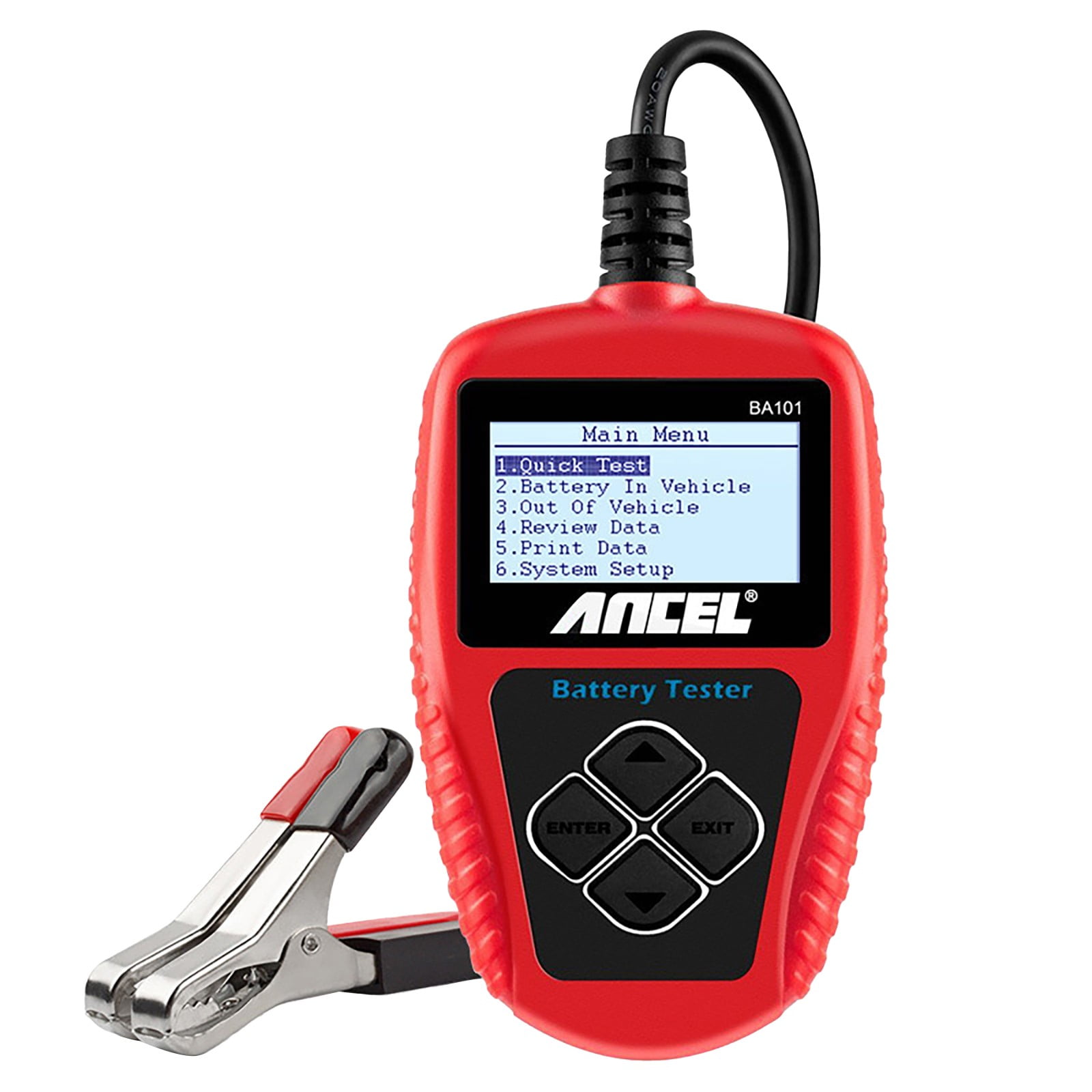 ANCEL BA101 Car Battery Tester, 12V Digital Automotive Alternator Meter ...