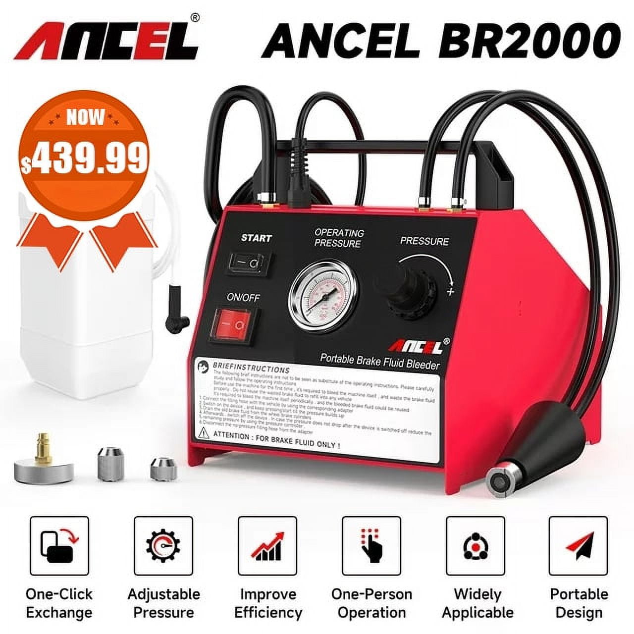 ANCEL BR2000 Brake Fluid Bleeder Car Gearbox Oil Exchange Machine ...