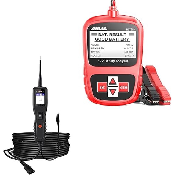 ANCEL BST200 Car Battery Tester 12V with ANCEL PB100 Automotive Power ...