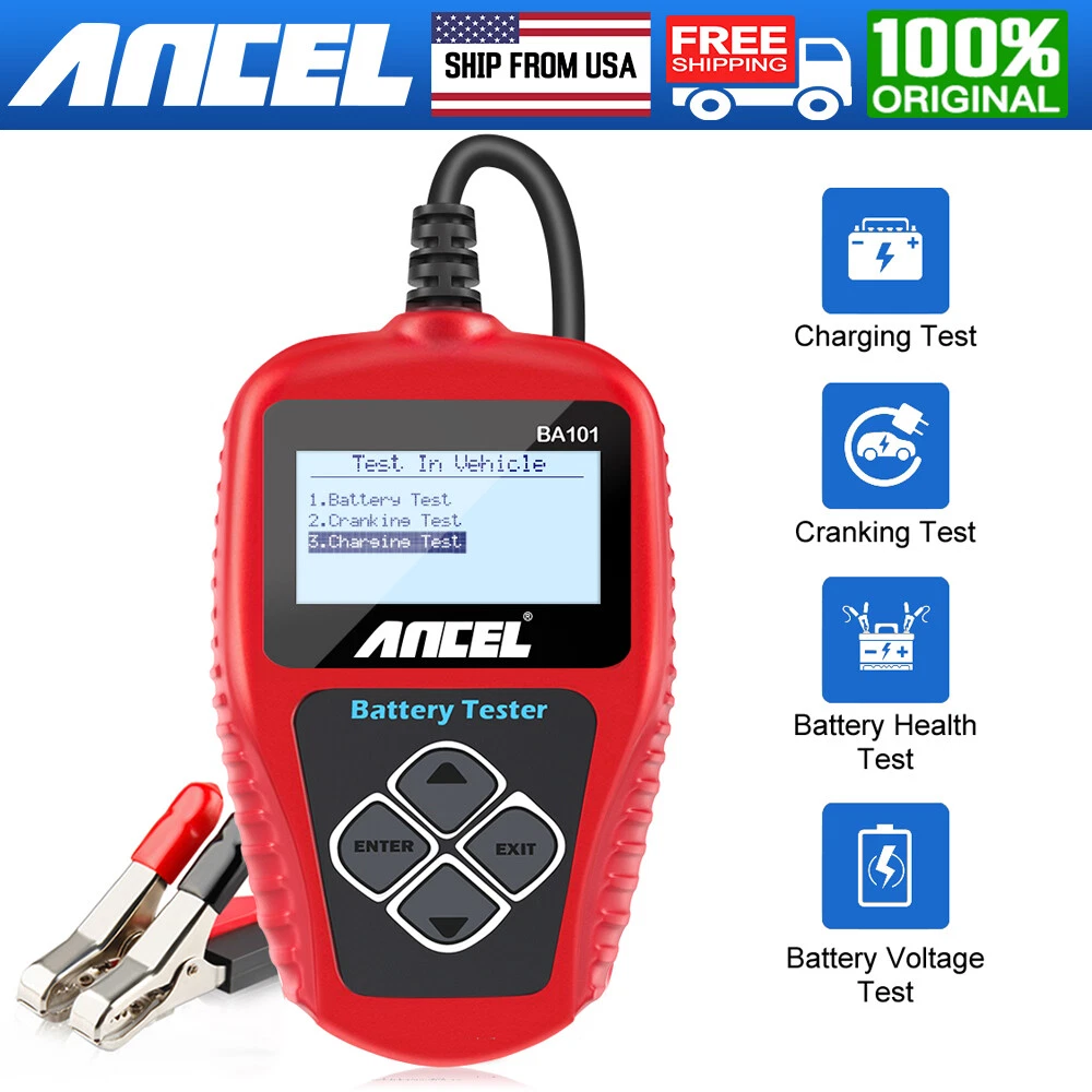 ANCEL Car Battery Tester, 12V Load 100-2000 CCA Battery Tester ...
