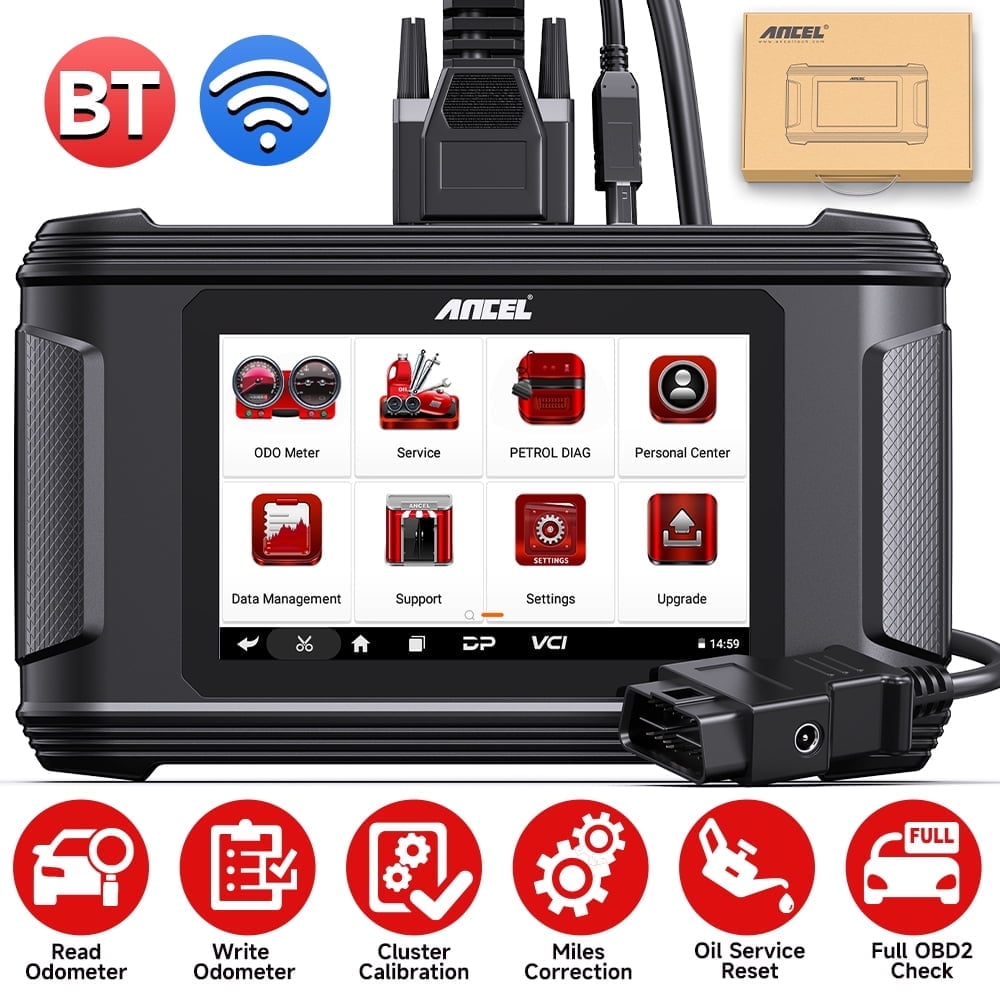 ANCEL DM500 Car OBD2 Scanner Mileage Adjustment Odometer Correction Oil ...