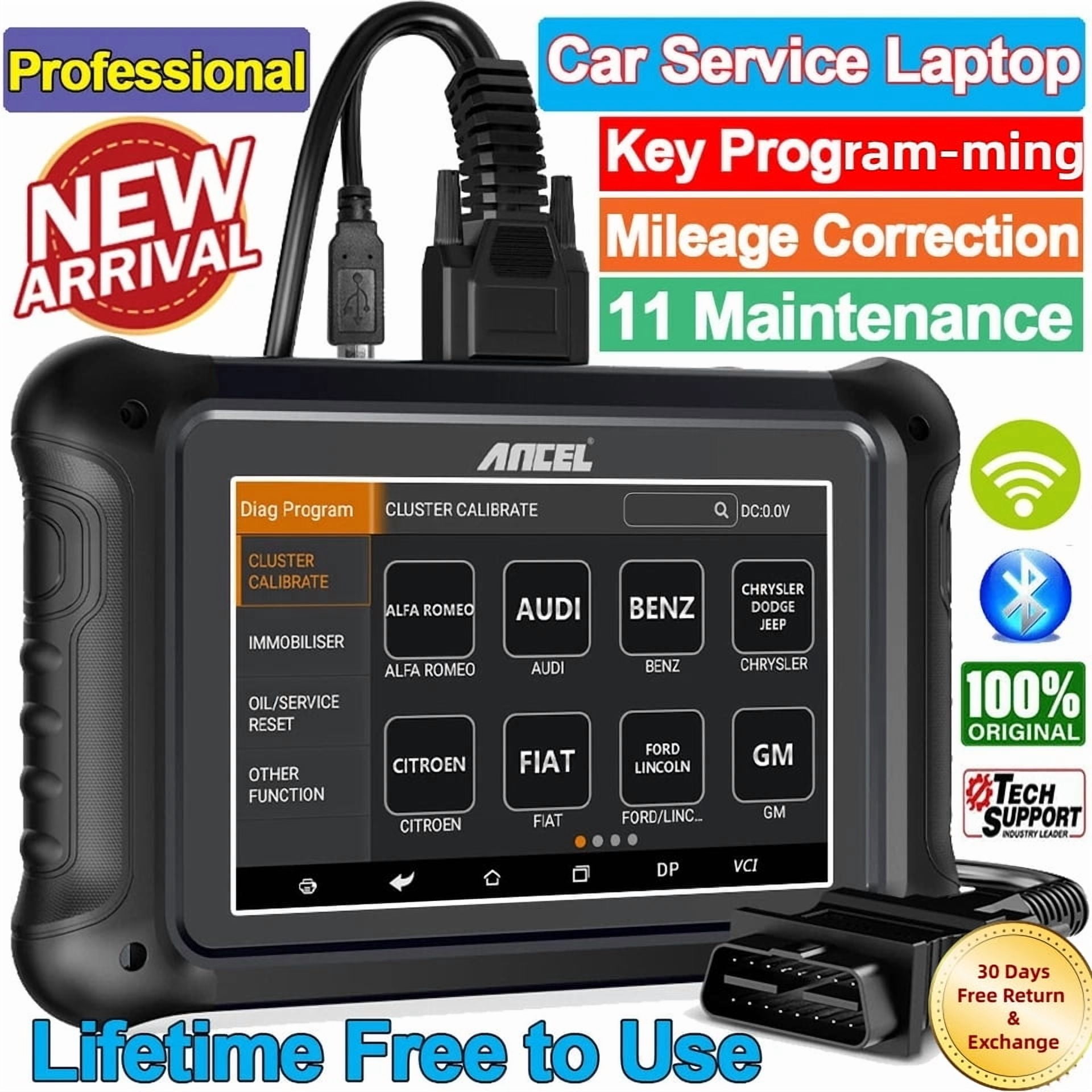 ANCEL DP500 Automotive Diagnostic Scan Tool, Car Mile-age Adjustment Tool OBD2 Scanner Car ...