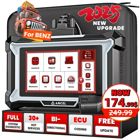 ANCEL OBD2 Scanner Car Diagnostic Tool, Bi-Directional Scan Tool with ...