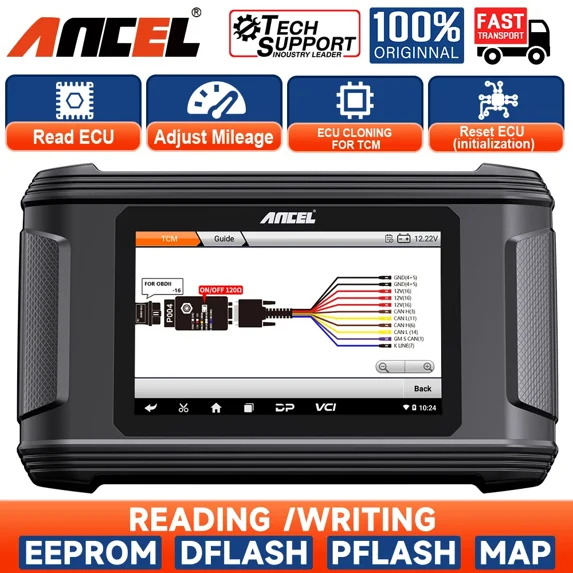 ANCEL EC500 OBD2 Scanner ECM ECU Flashing Cloning Reset Initialization ...