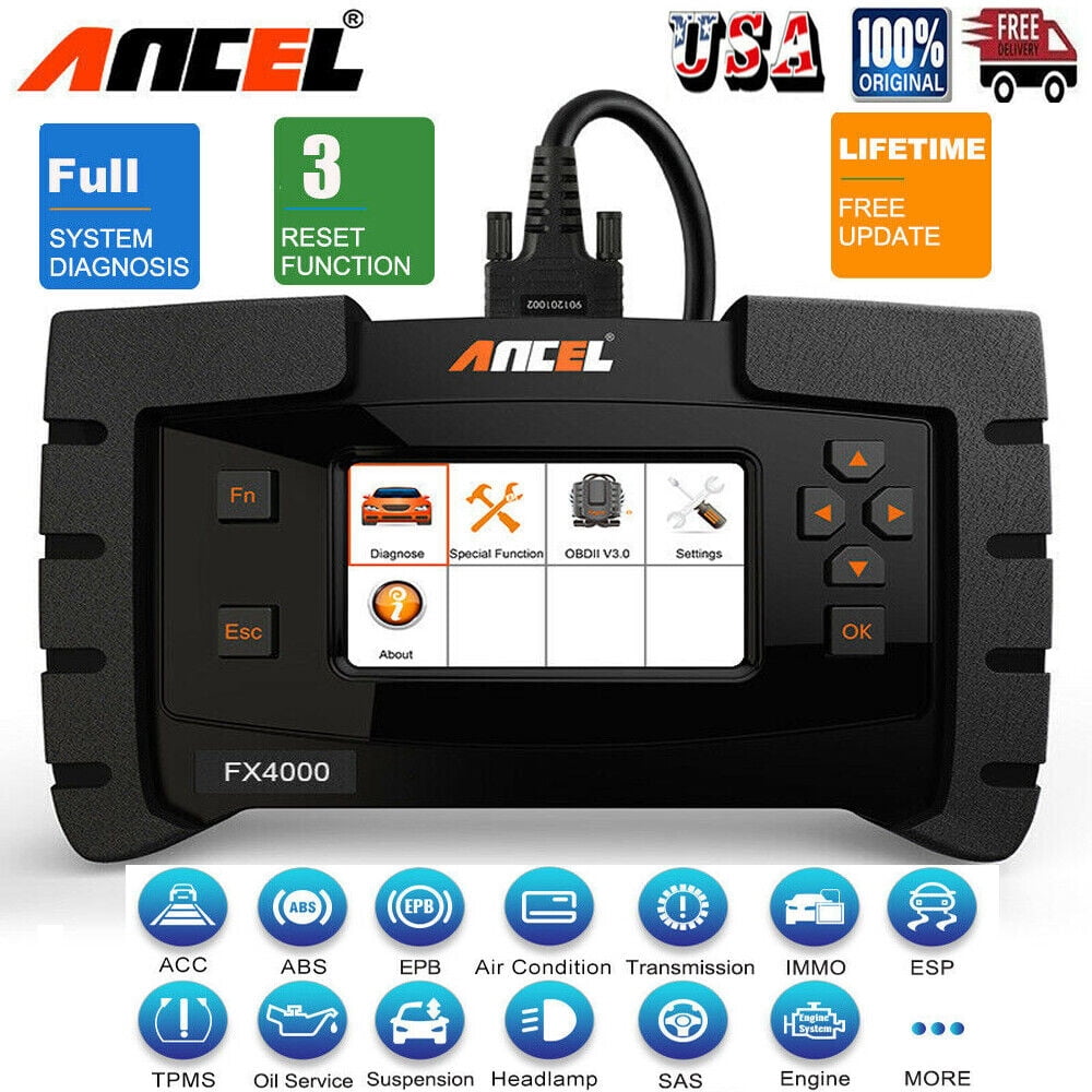 ANCEL FX4000 All Systems Diagnostic Scan Tool OBD2 Scanner Car Scanner ...