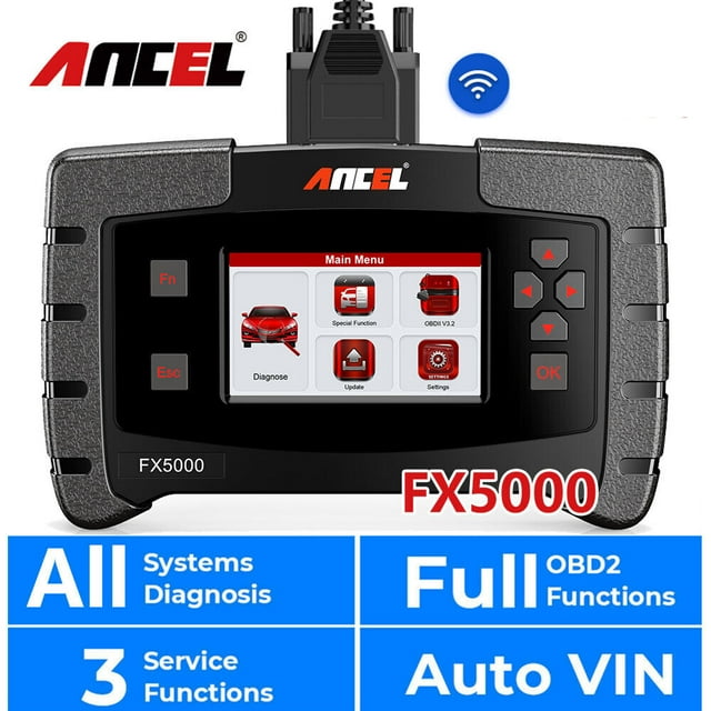 ANCEL FX5000 Automotive OBD2 Scanner Tool, Vehicle Diagnostic Code Reader with Reset Function ...