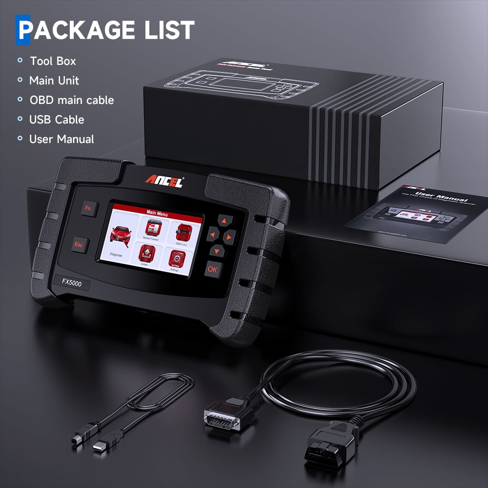 ANCEL FX5000 OBD2 Scanner Full System ABS EPB Oil Reset Car Code Reader ...