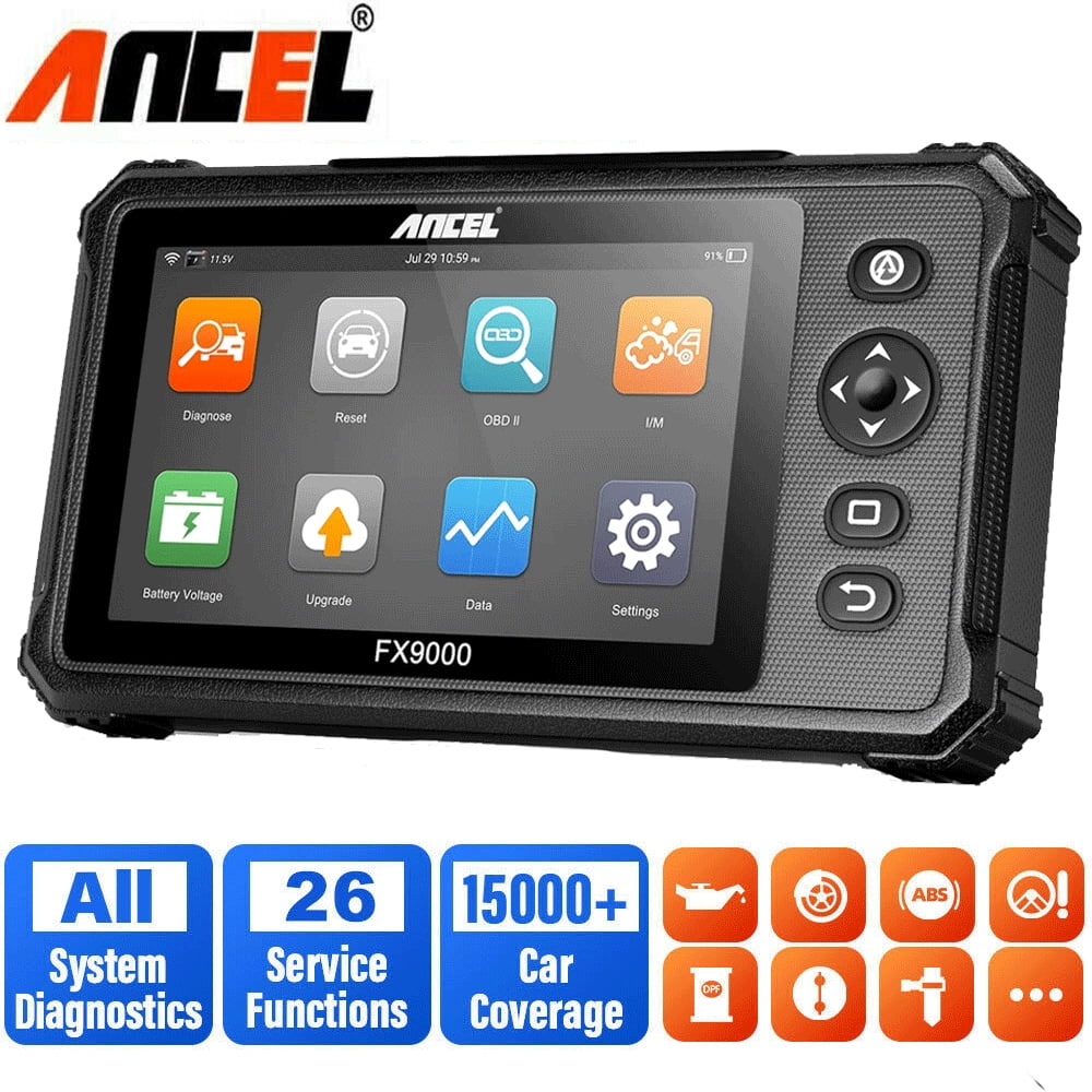 ANCEL FX9000 Automobile OBD2 Scanner Code Reader with Vehicle Reset, Full-System Automotive Car ...