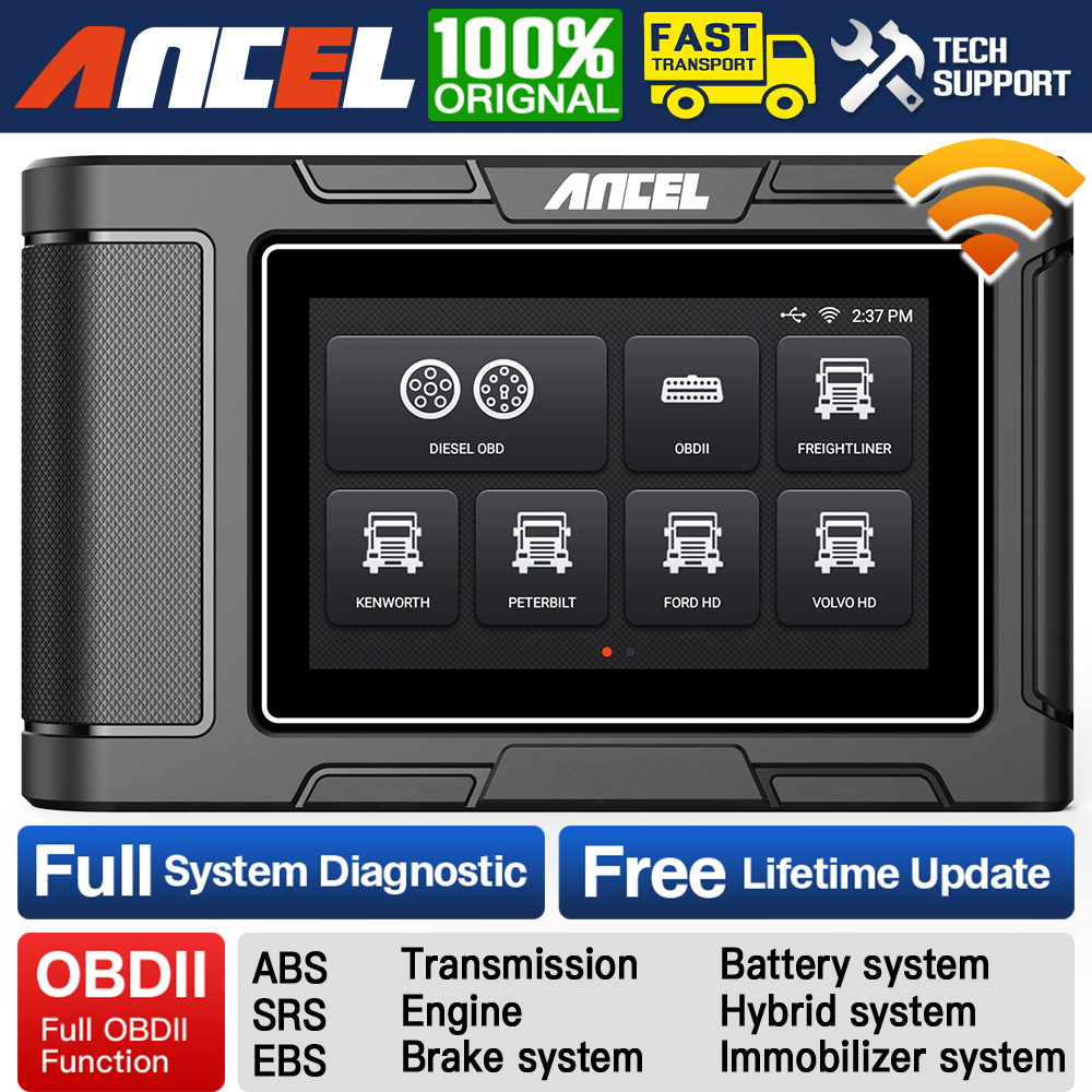 ANCEL HD3100 Heavy Duty Truck OBD2 Scanner Full System Diesel ...