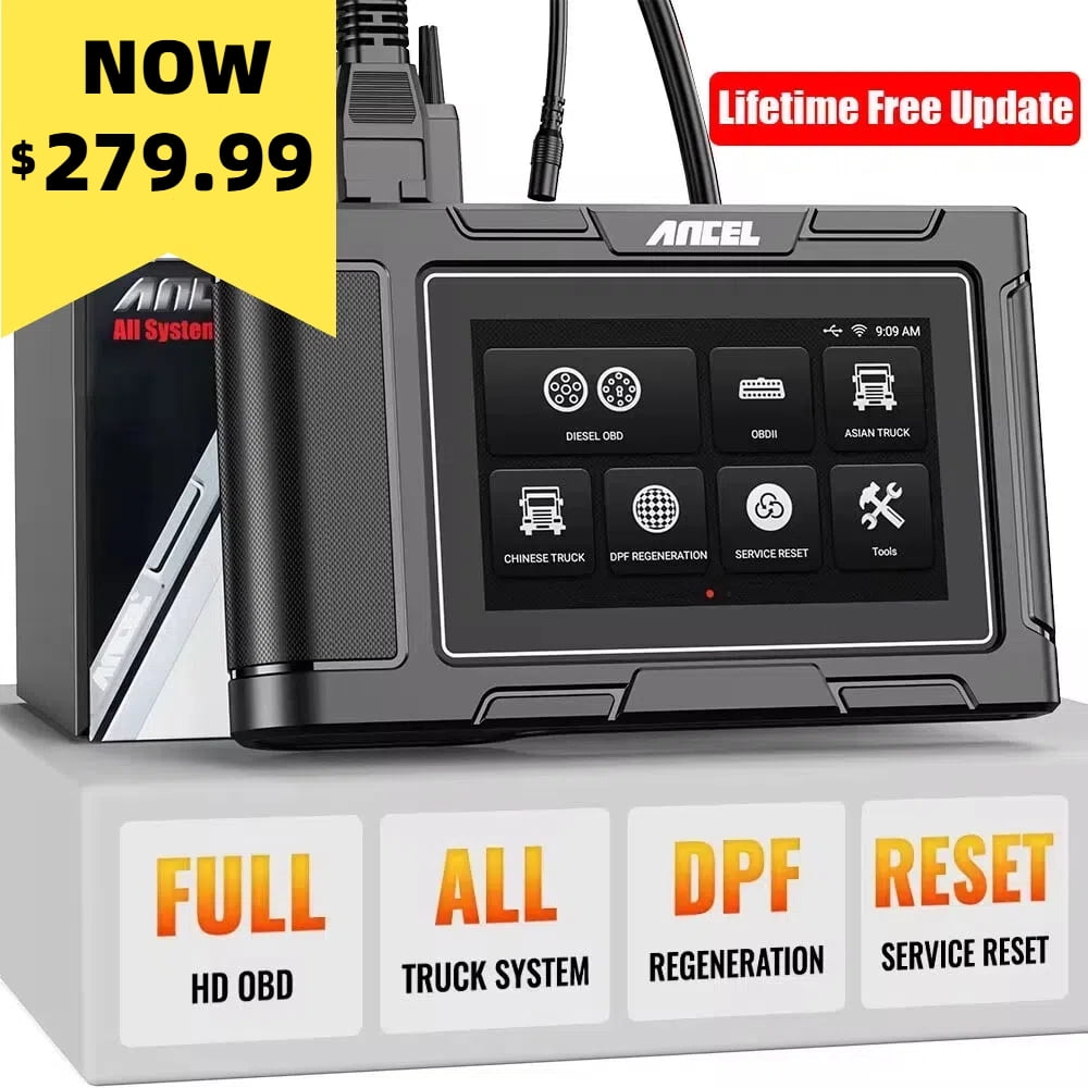 ANCEL HD3200 24V Heavy Duty Truck Scanner Diesel Truck All System ...