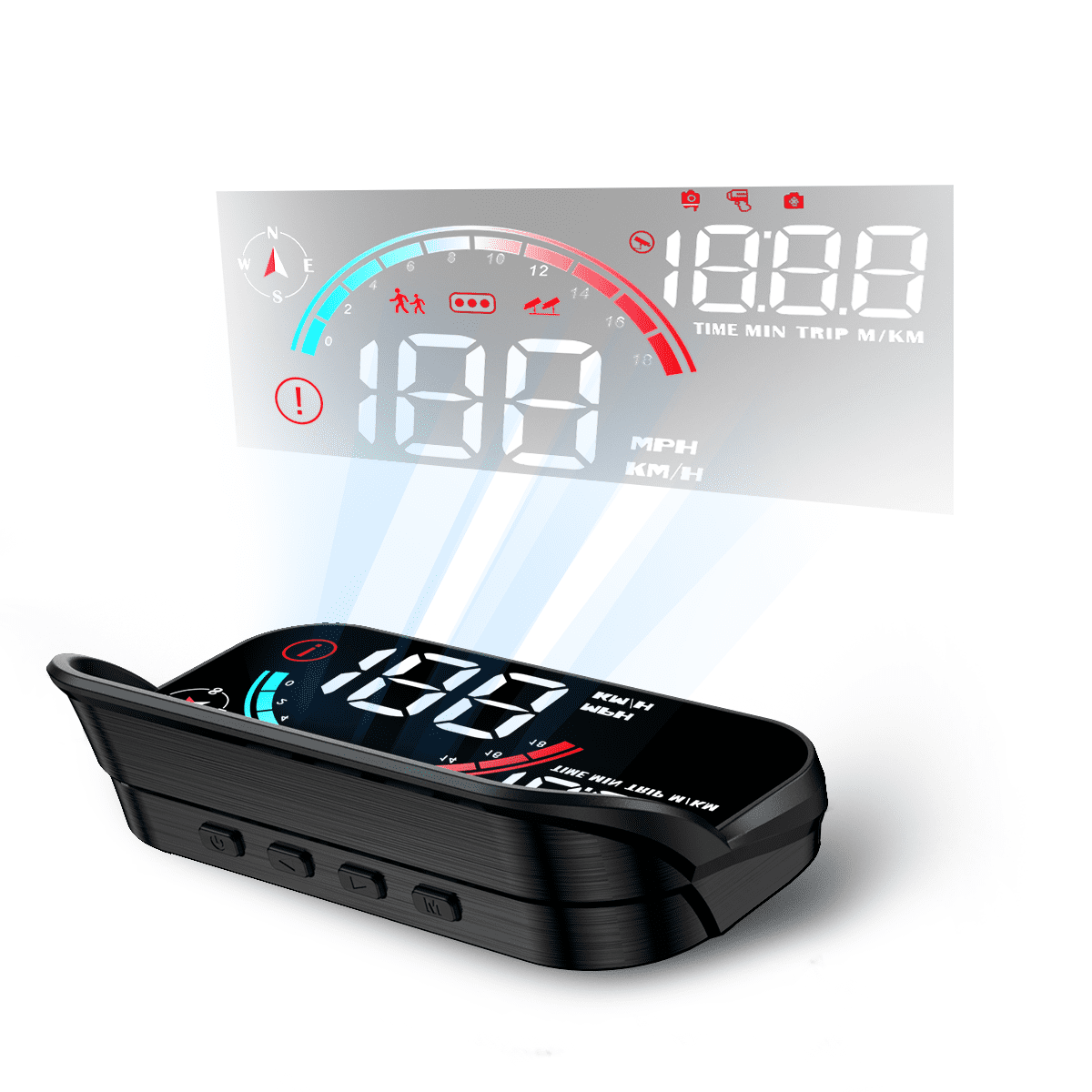 ANCEL M22 Car Head Up Display Automotive Engine Data Monitor Speed RPM ...