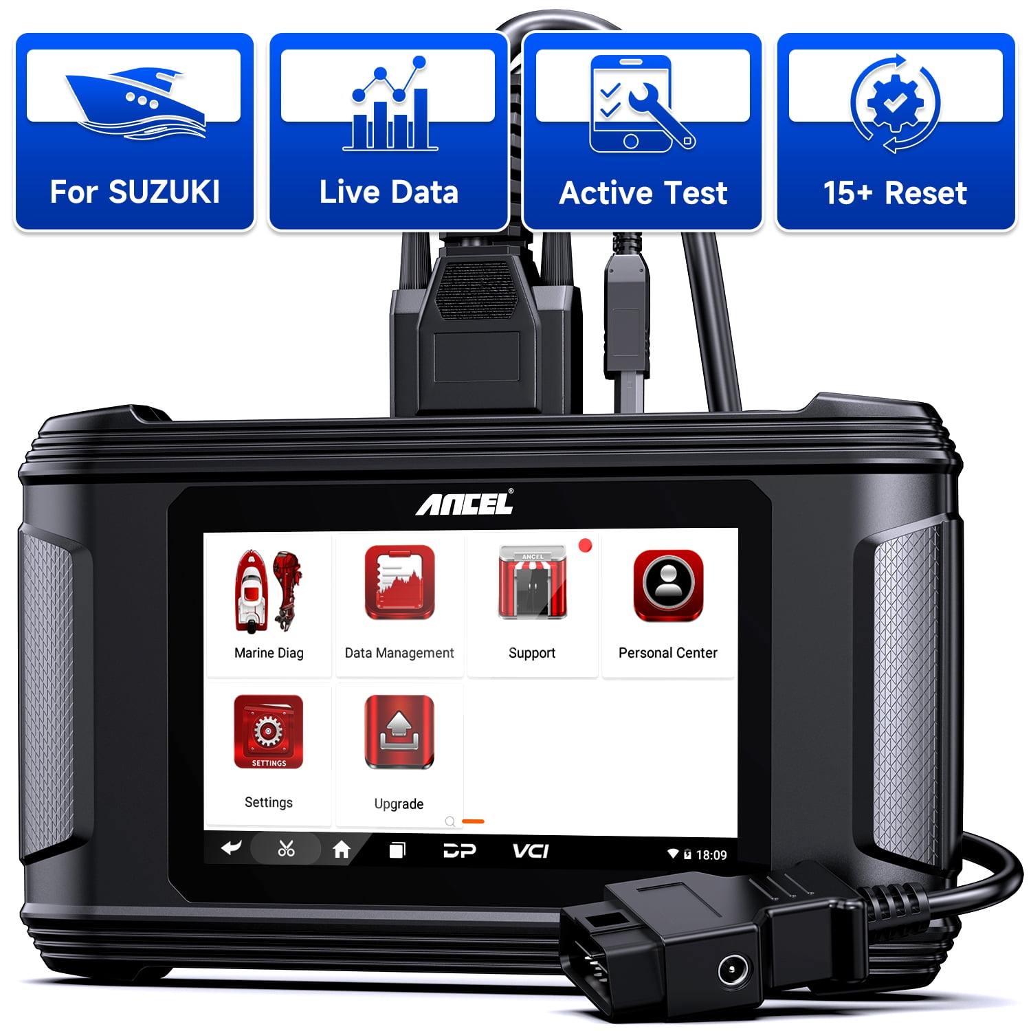 ANCEL MR500 OBD Scanner Fits for SUZUKI Watercraft Engine Maintenance ...