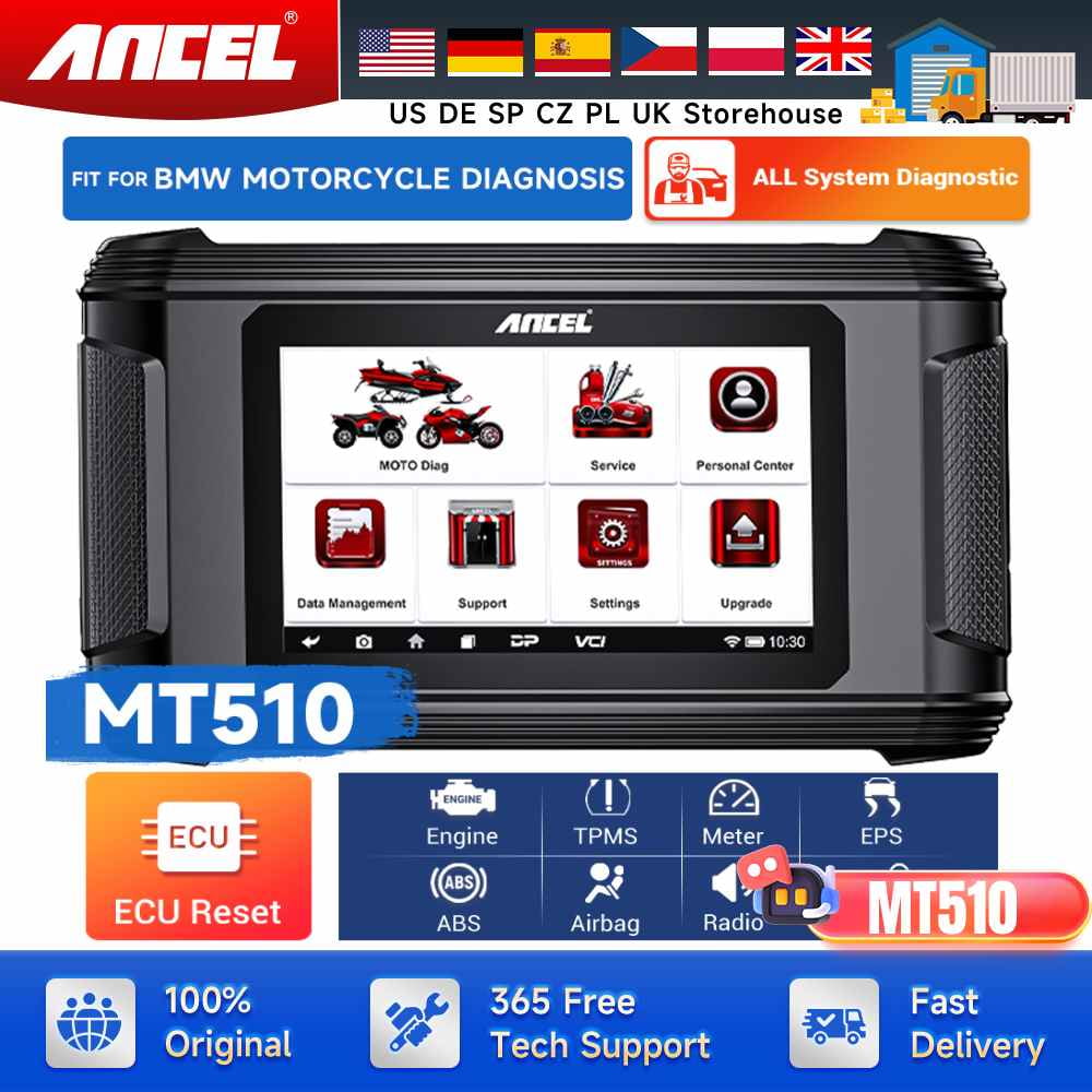 ANCEL MT510 Motorcycle Automotive Scanner All System OBD2 Diagnostic ...