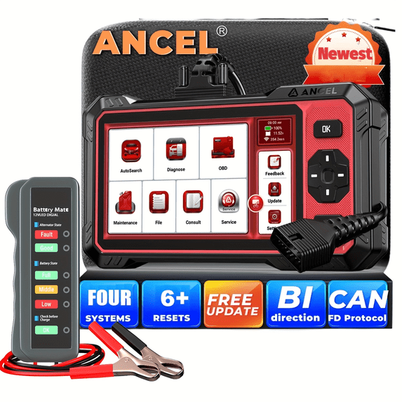 ANCEL OBD2 Scanner Bidirectional Scan Tool with 7 Reset FCA Support ...