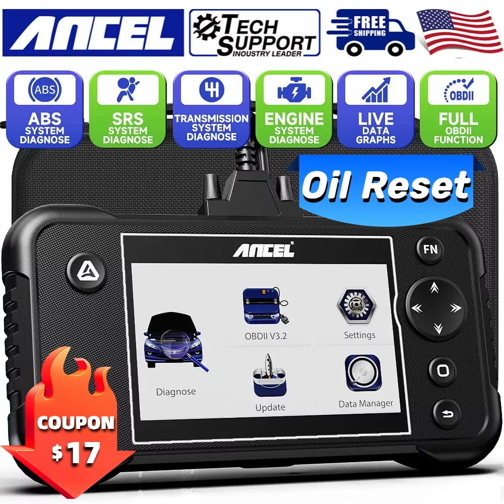 ANCEL OBD2 Scanner Code Readers Scan Tools, Check Engine Transmission SRS ABS OBD2 Code Reader ...
