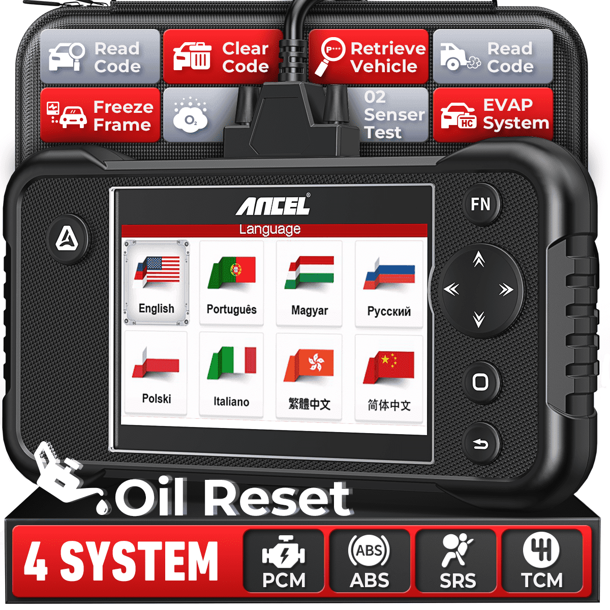 ANCEL OBD2 Scanner Code Readers Scan Tools, Check Engine Transmission ...