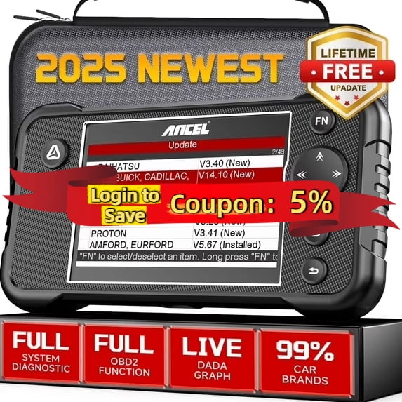 ANCEL FX3300 Elite OBD2 Scanner Full System Car Diagnostic Tool ABS SRS Check Engine Scan Tool ...