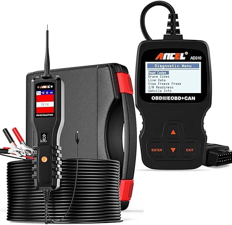 ANCEL PB100 Automotive Power Circuit Tester Probe with ANCEL AD310 ...