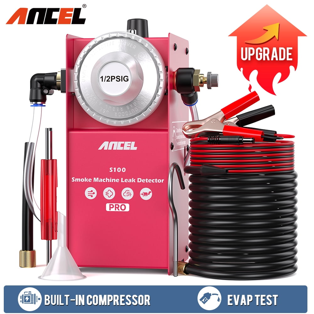 ANCEL S100 PRO Automotive Smoke Machine Built-in Air Pump EVAP Vacuum ...