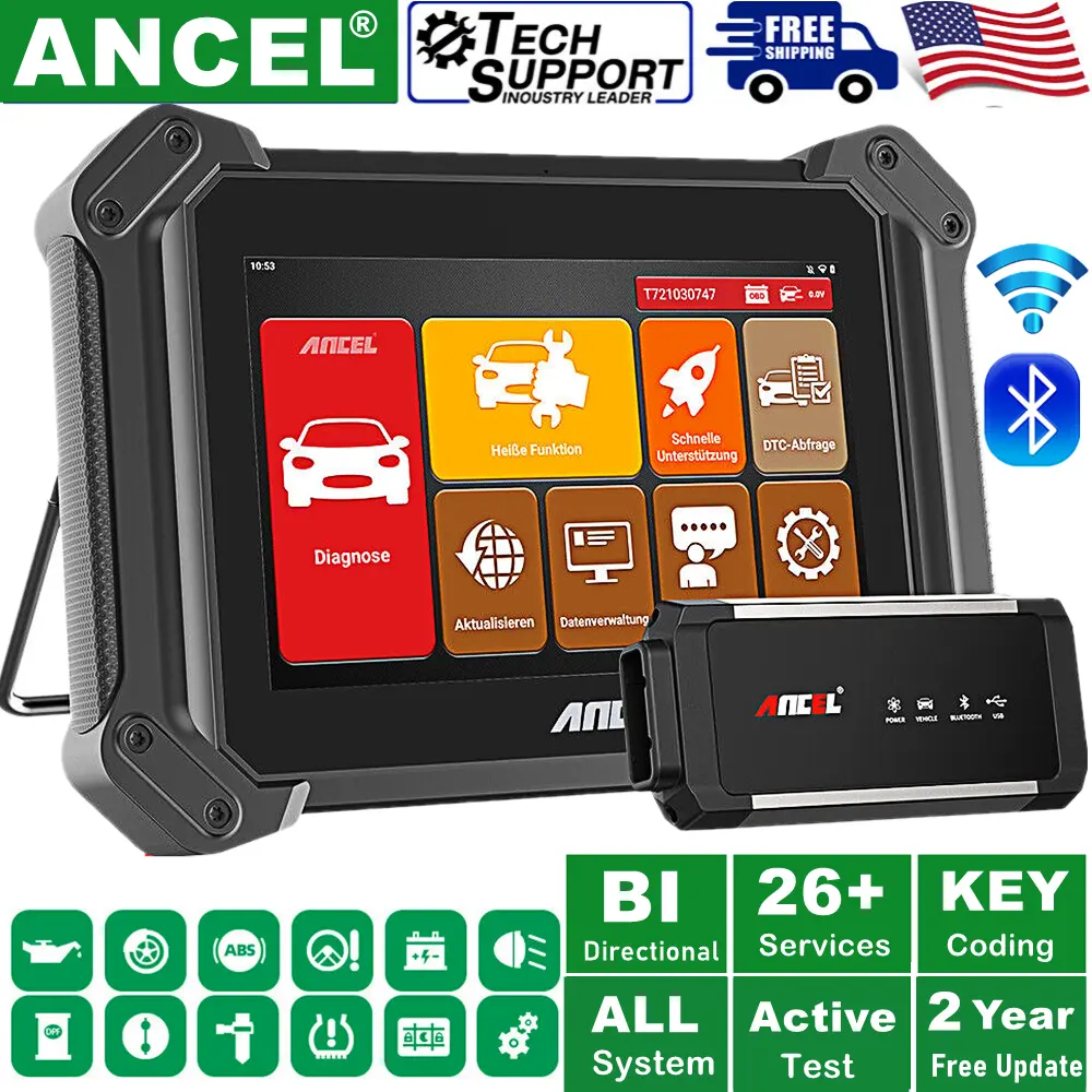 ANCEL V6 PRO Automotive Diagnostic Tool OBD2 Scanner Bi-Directional ...