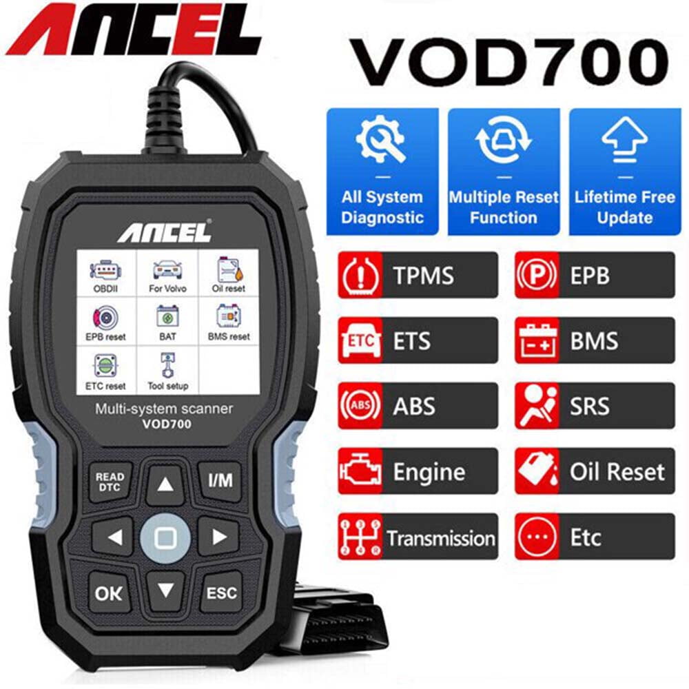 ANCEL VOD700 OBD2 Scanner Code Reader All System Car Diagnostic Tool ...