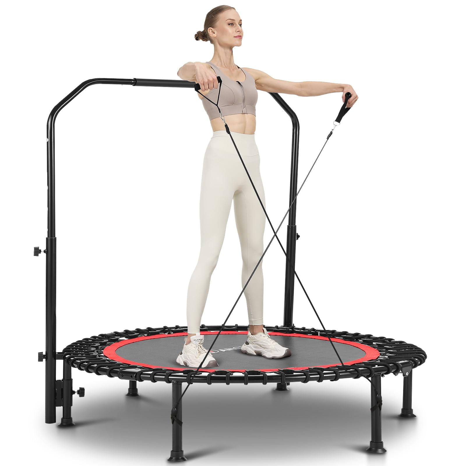 ANCHEER 40/50" Foldable Mini Trampoline Max Load 450/550lbs, Fitness ...