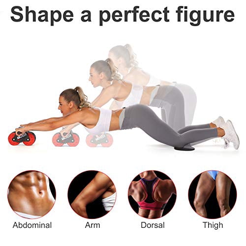 ANCHEER Ab Roller for Abs workout, Ab Wheel Roller with Knee Pad Mat ...