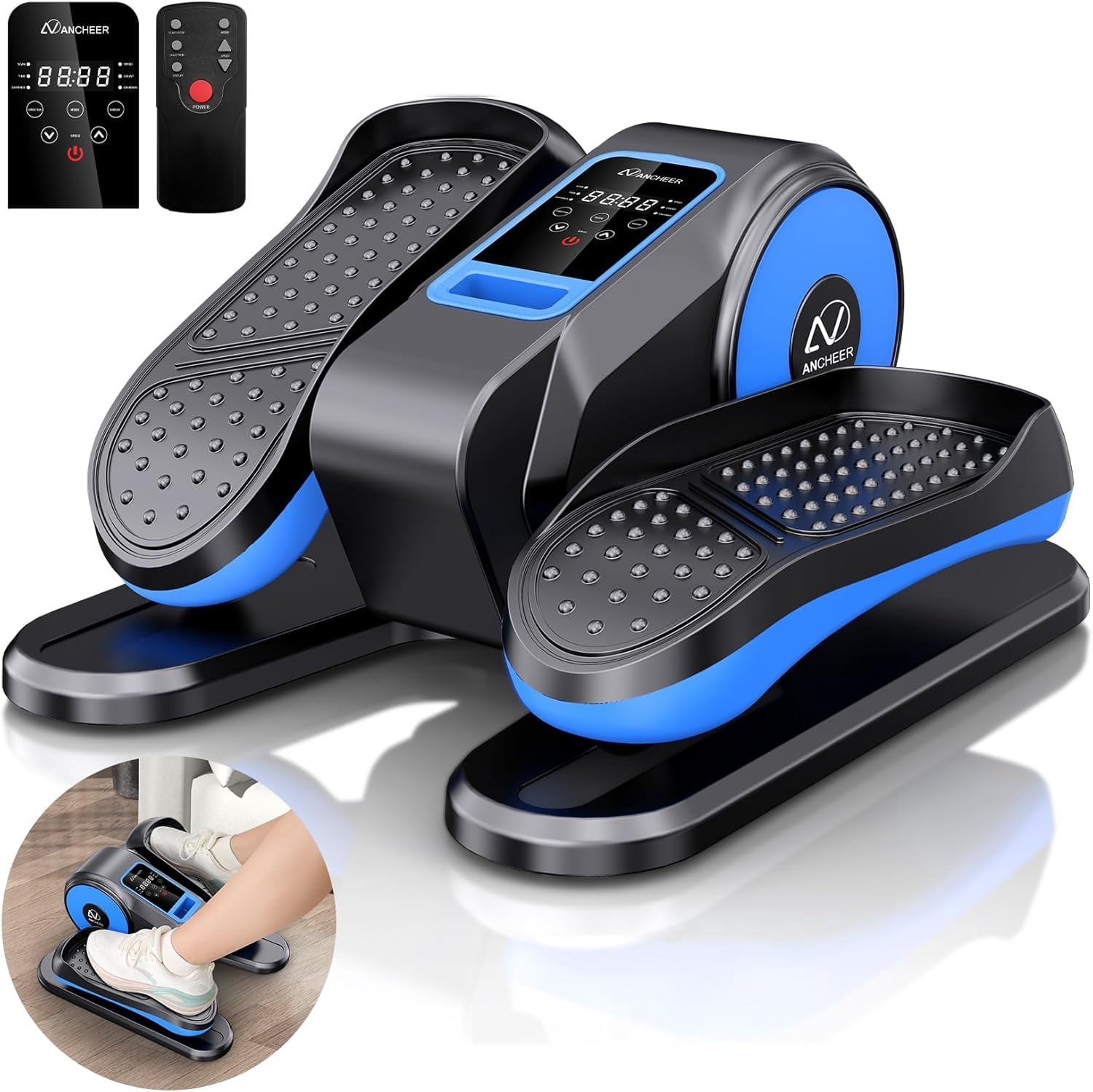 ANCHEER Under Desk Elliptical Machine, Ellipse Leg Exerciser for ...