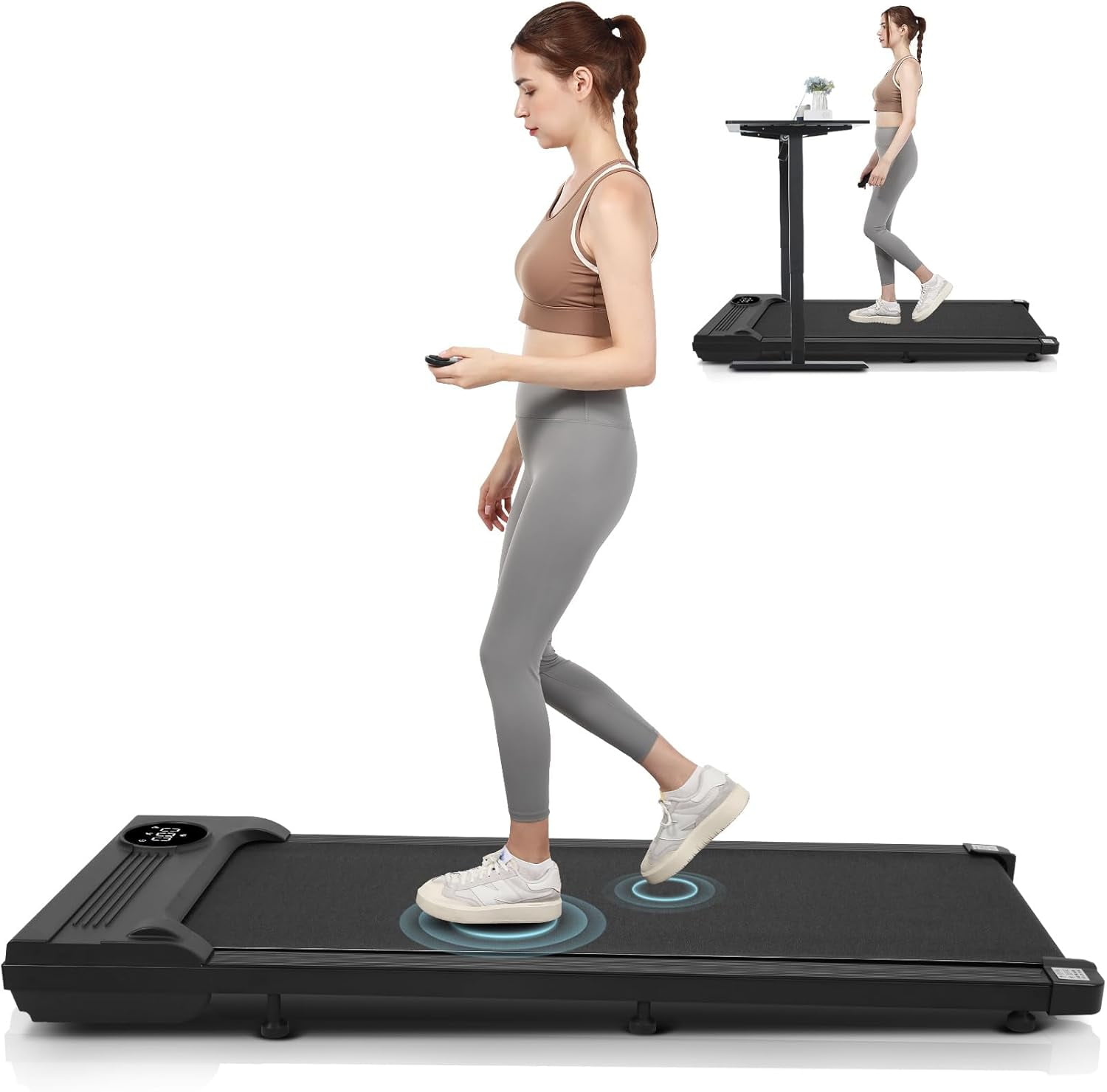 ANCHEER Under Desk Treadmills,3 in 1 Walking Pad for Home,2.5HP ...