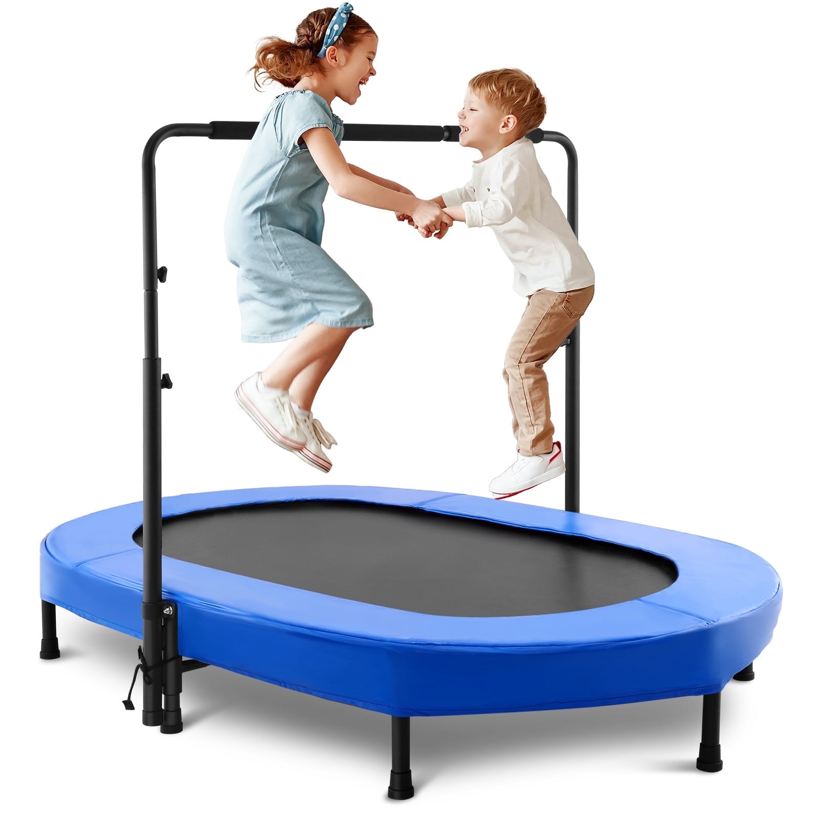 ANCHEER Foldable Trampoline, Mini Rebounder with Adjustable Handle ...