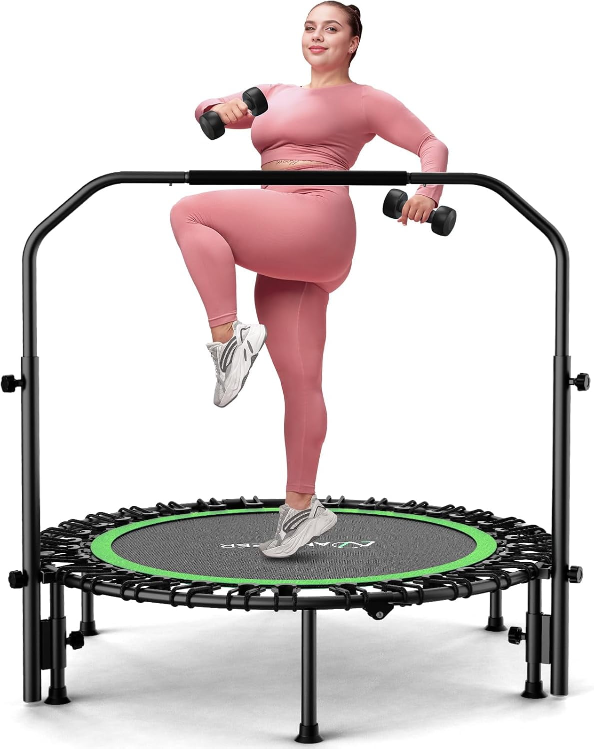 ANCHEER Mini Exercise Trampoline Foldable 40" Adjustable Trampoline ...