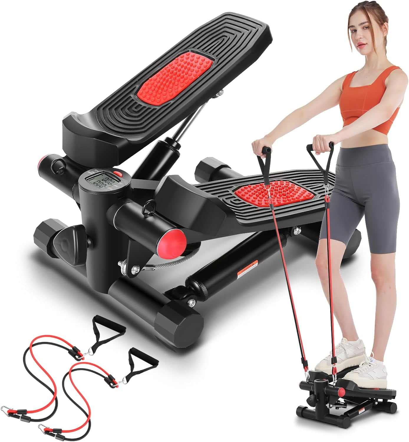 ANCHEER Steppers for Exercise at Home, Stepper with Resistance Bands ...