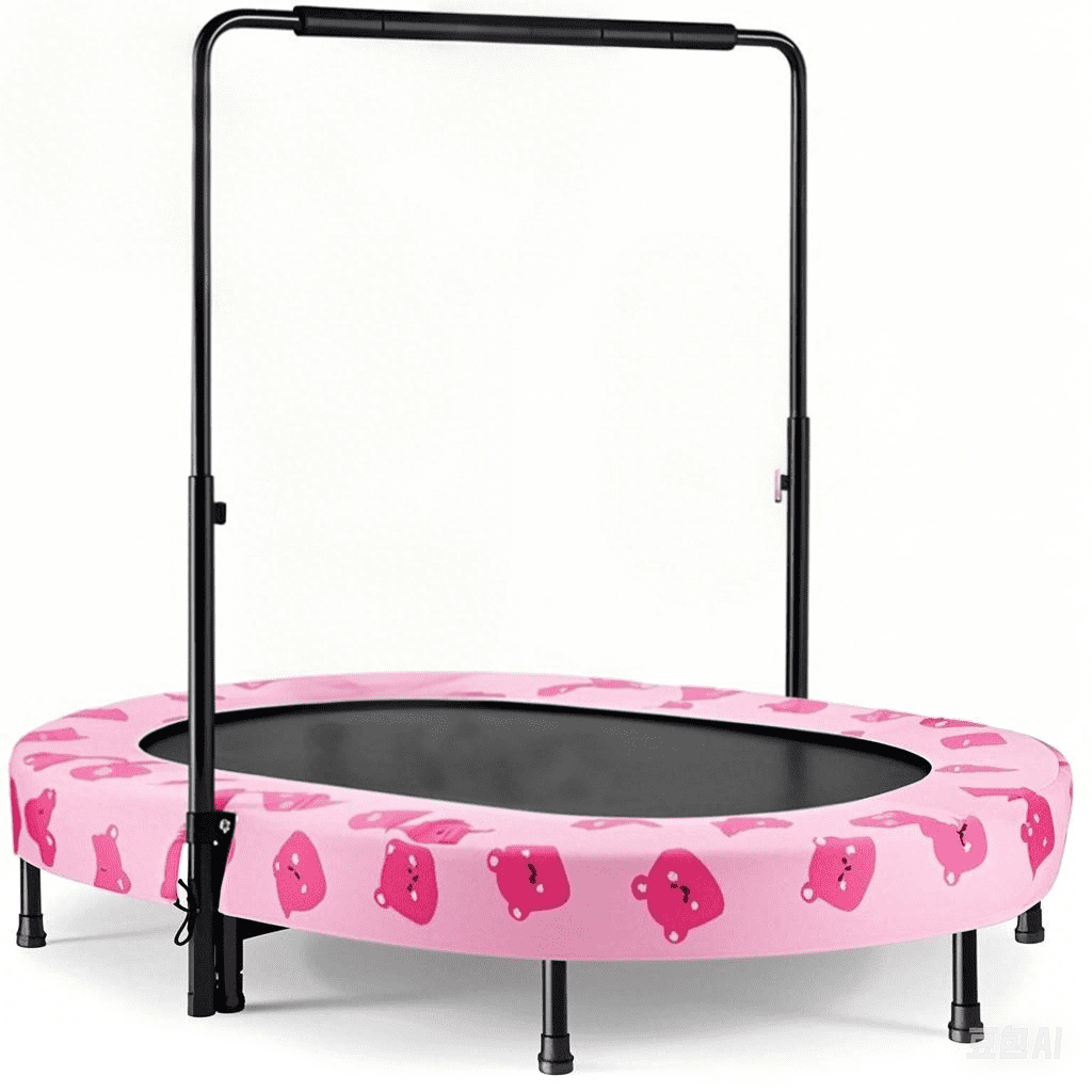 ANCHEER Trampoline, Double Kids Trampoline Rebounder with Adjustable ...