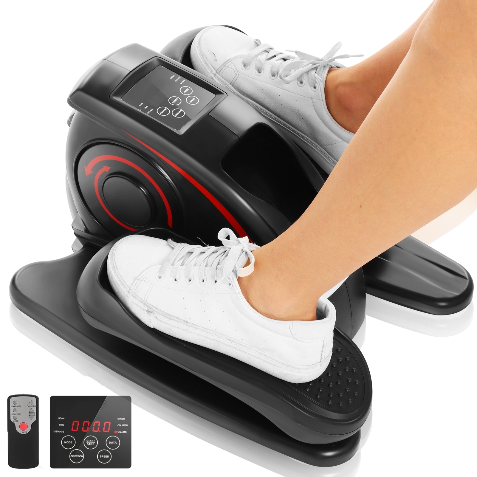 Under Desk Elliptical Machine, Electric Seated Pedal Exerciser, Mini ...