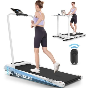 ANCHEER Folding Treadmill with 12% Incline,Walking Pad Treadmill with ...
