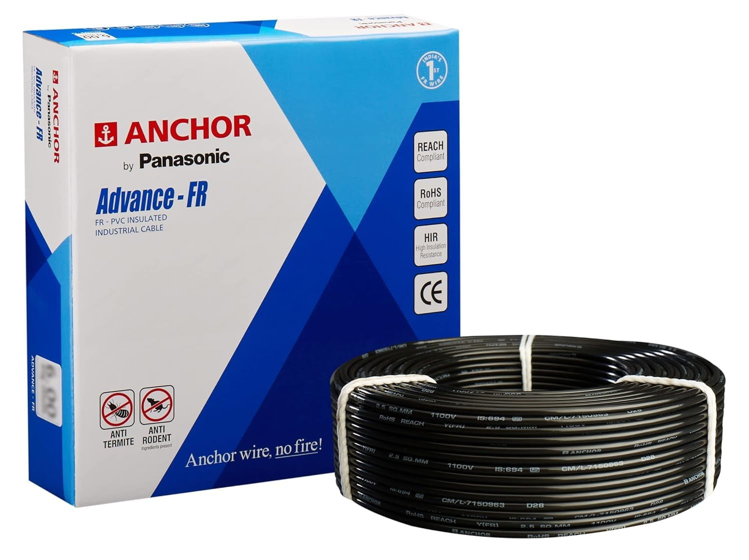 ANCHOR by Panasonic 4 mm Advance FR Electric Wire 90 Meter PVC ...