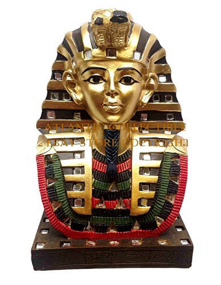 ANCIENT EGYPTIAN PHARAOH KING TUT BUST MASK 6" STATUE TUTANKHAMUN DECOR ...