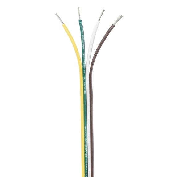 ANCOR 154525 Ribbon Bonded Cable - 16/4 AWG - Brown/Green/White/Yellow ...