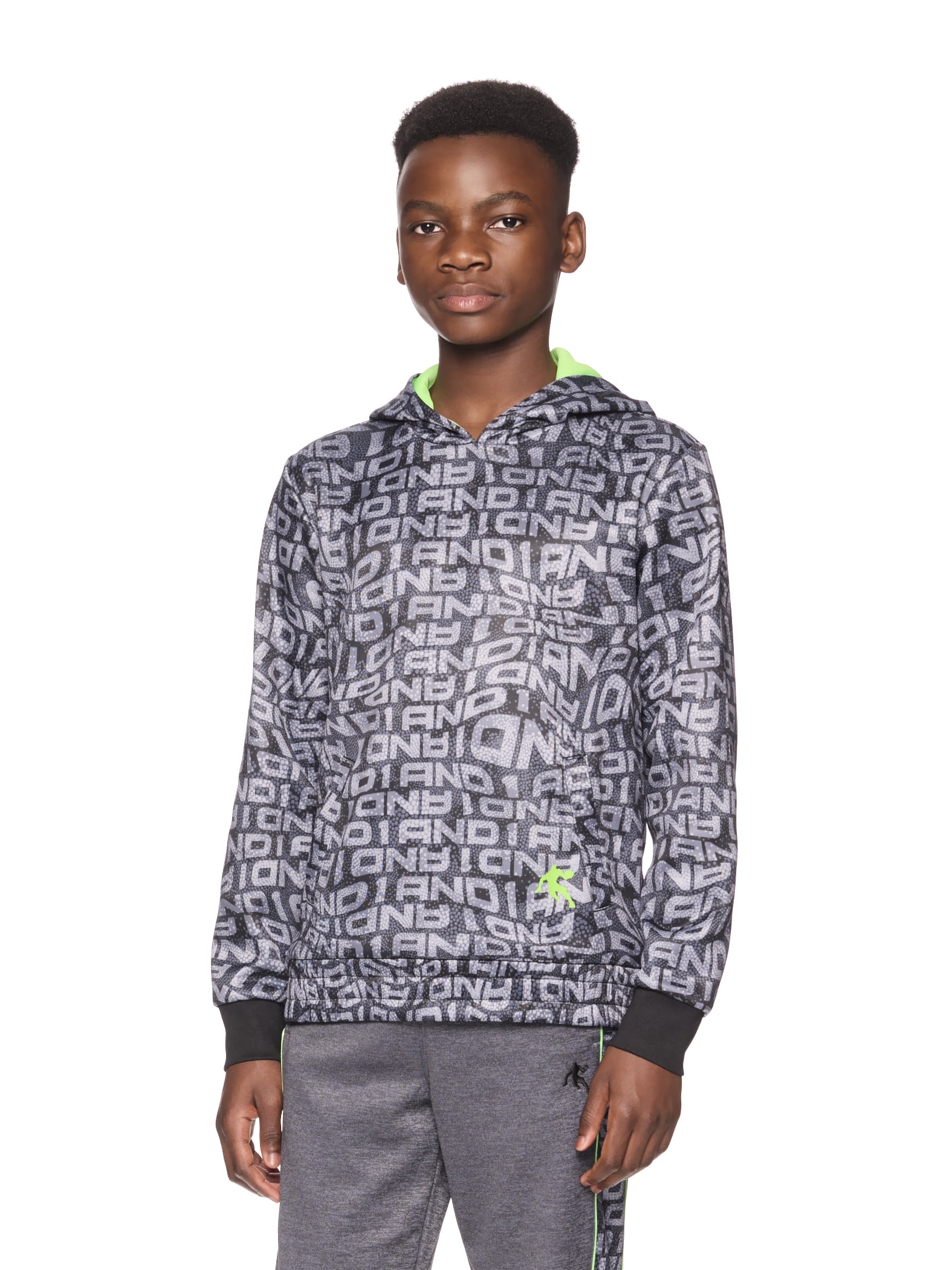 AND1 Boy's Athletic All Over Print Pullover Hoodie, Sizes 4-18 ...