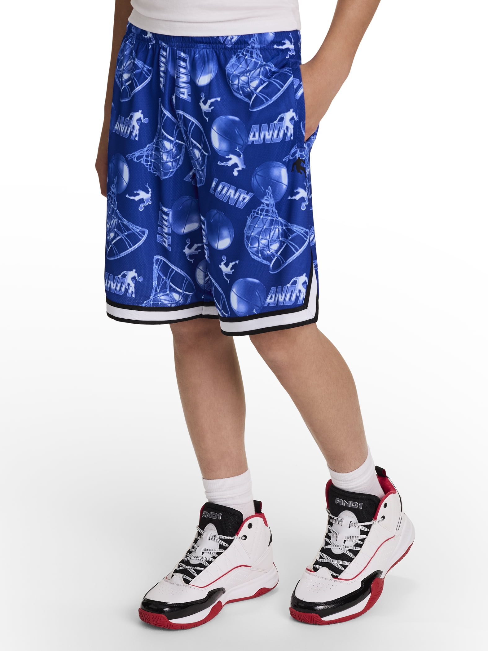 AND1 Boy's Athletic Platinum Short, 7" Inseam, Sizes 4-18 - Walmart.com