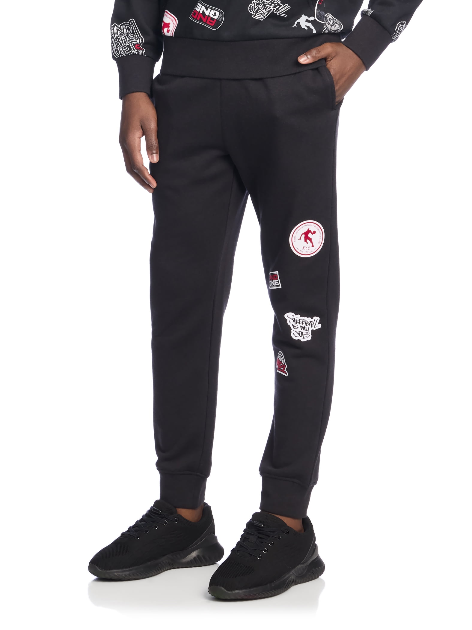 AND1 Boy's Athletic Sticker Graphic Fleece Jogger, Sizes 4-18 - Walmart.com