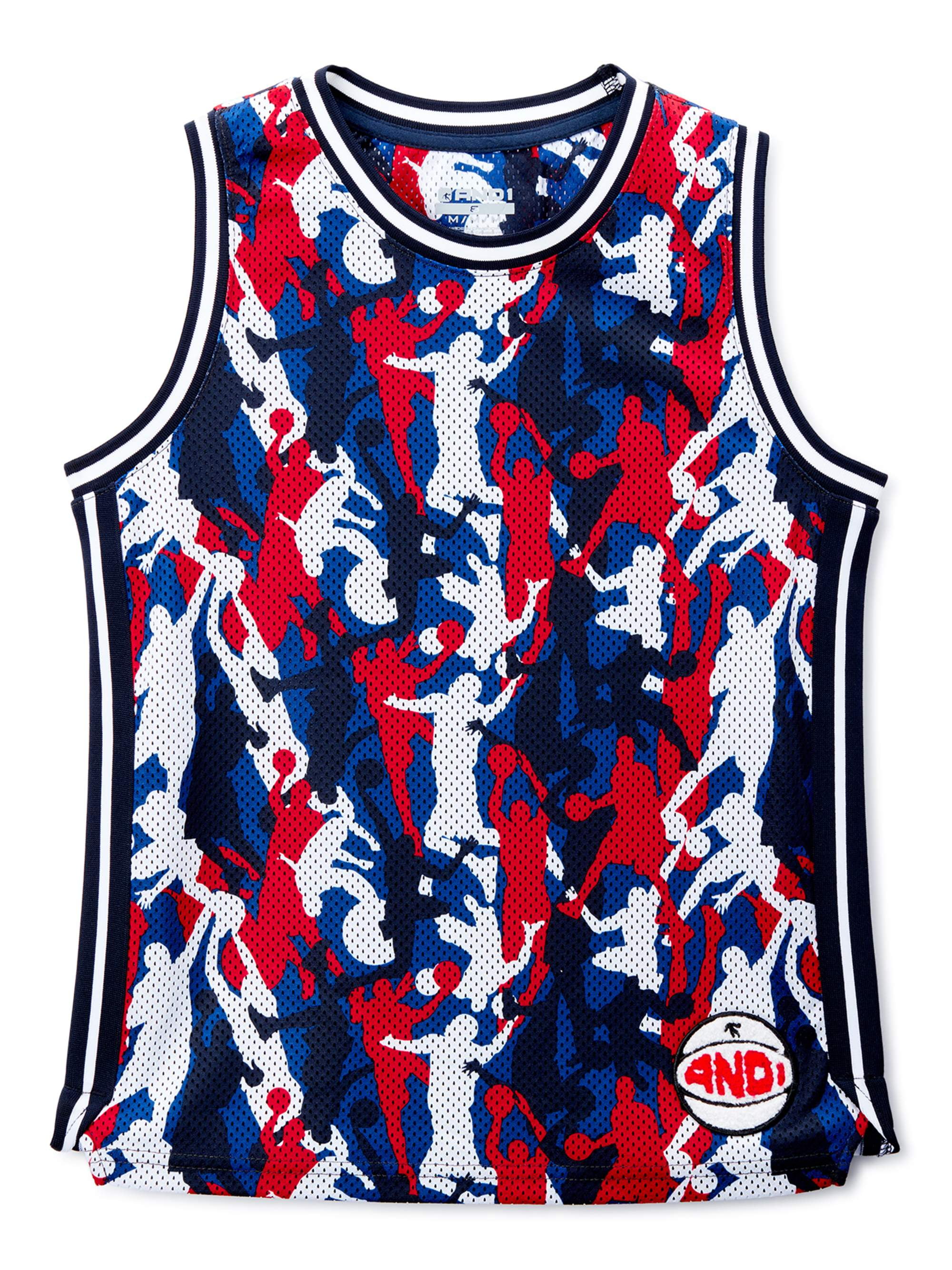 AND1 Boys Airball Mesh Basketball Tank Top, Sizes 4-18 - Walmart.com